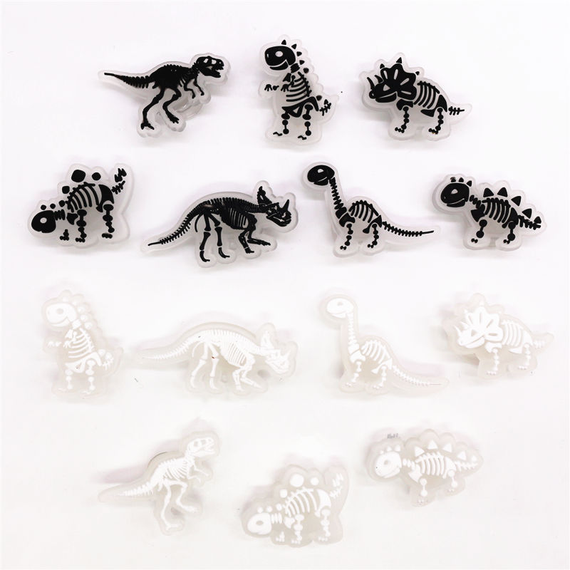 Mini Glow in the Dark Dinosaurus Pinnetjes - T-rex - dedino.nl