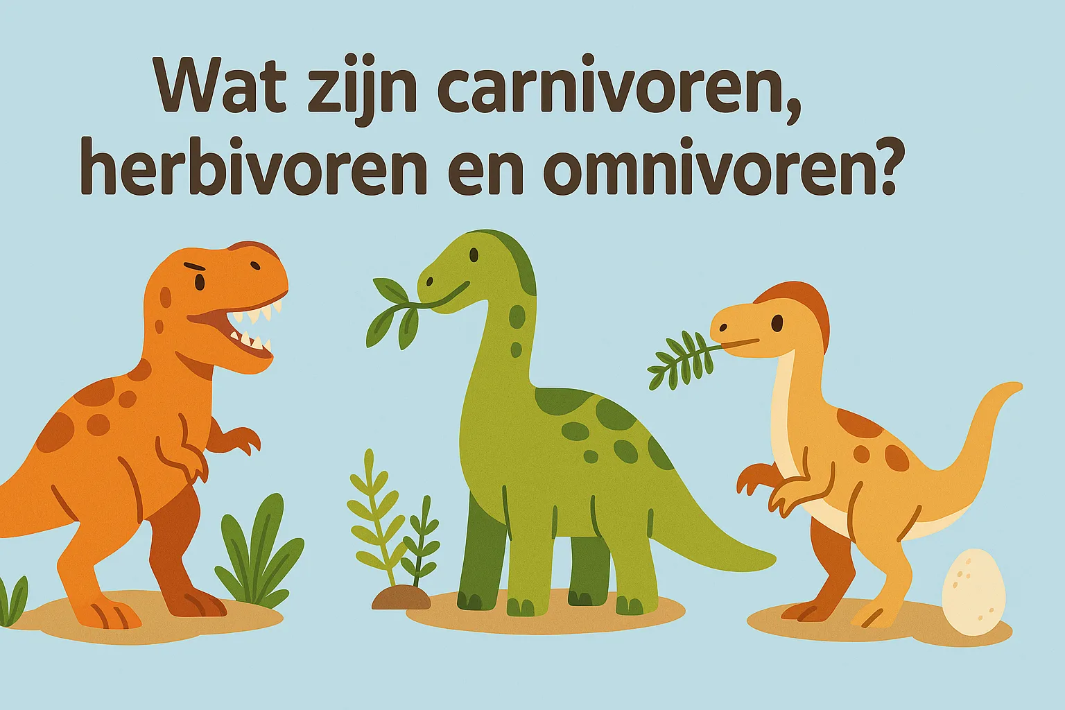 Wat zijn carnivoren, herbivoren en omnivoren? - Dino informatie - dedino.nl